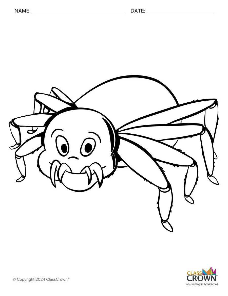 Spider Coloring Page Coloring Pages ClassCrown Spider Coloring Page Coloring Pages ClassCrown